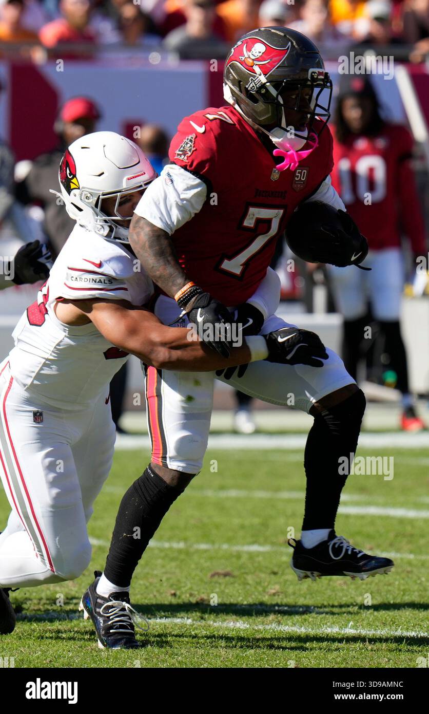 Tampa Bay Buccaneers running back Bucky Irving (7) against the Arizona ...