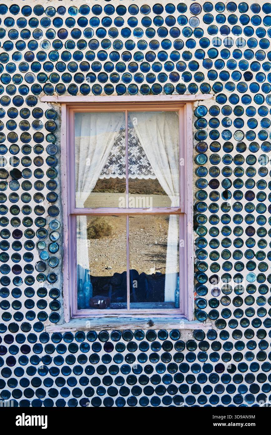 Detail of the Tom Kelly Bottle House, a historic and unique structure ...