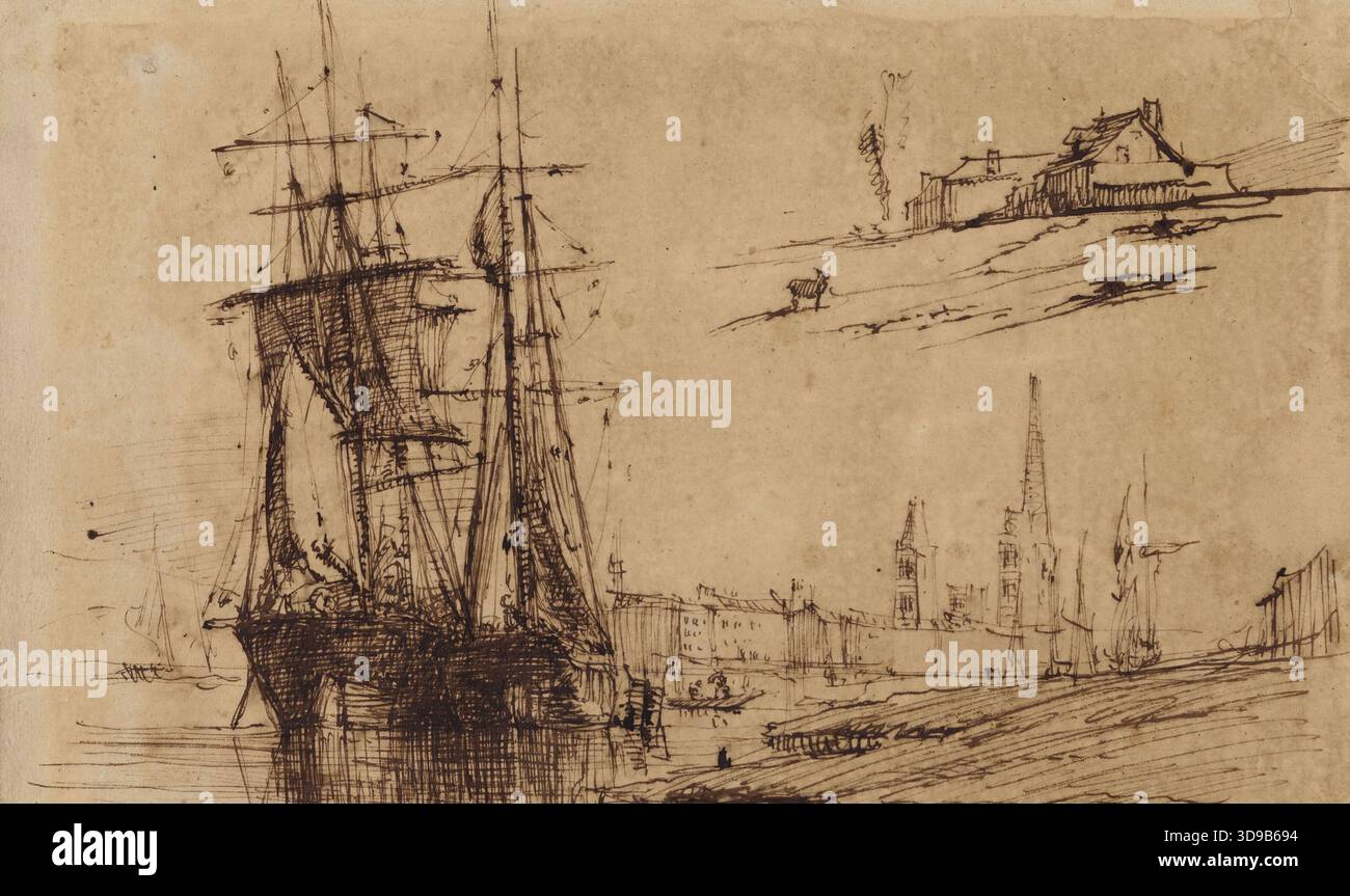Rouen, Lebourg, Albert Charles, Draughtsman, 1872, 19th century ...