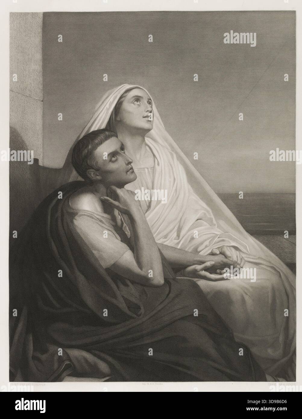 Saint Augustine and his mother Saint Monica, Ledoux, A., Engraver ...