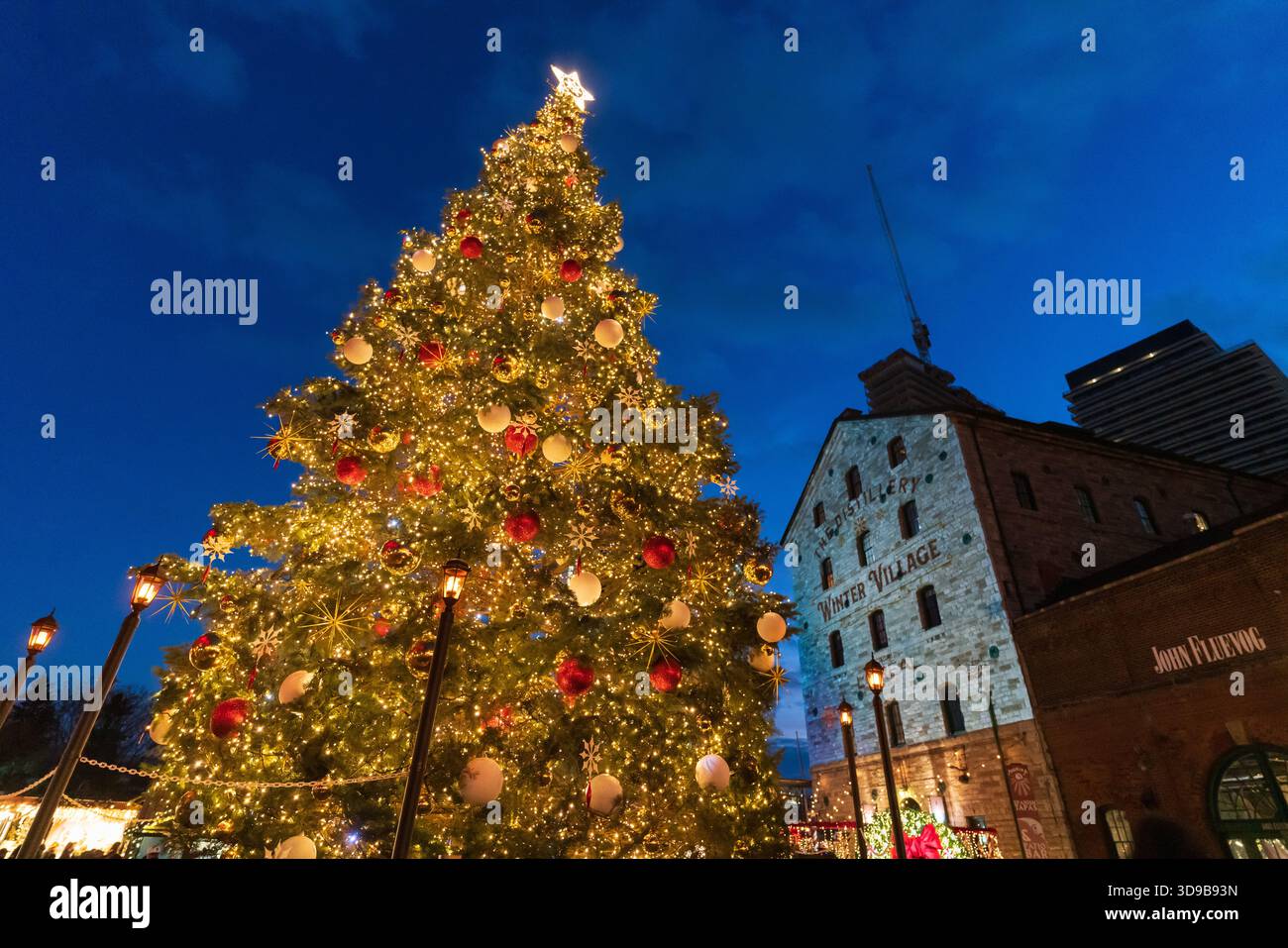 Christmas Market at Distillery Winter Village in Toronto, Canada Stock ...