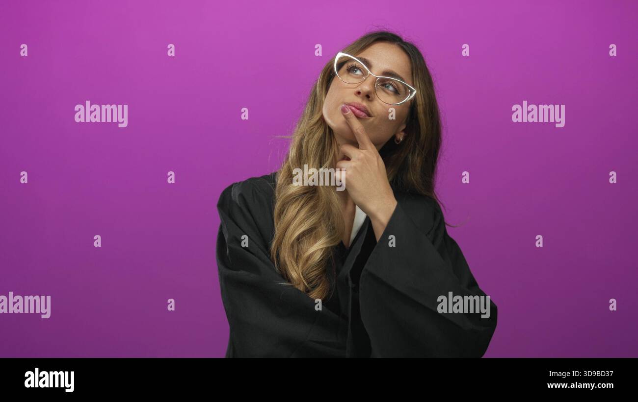 Woman wearing judge robe glasses hi-res stock photography and images ...