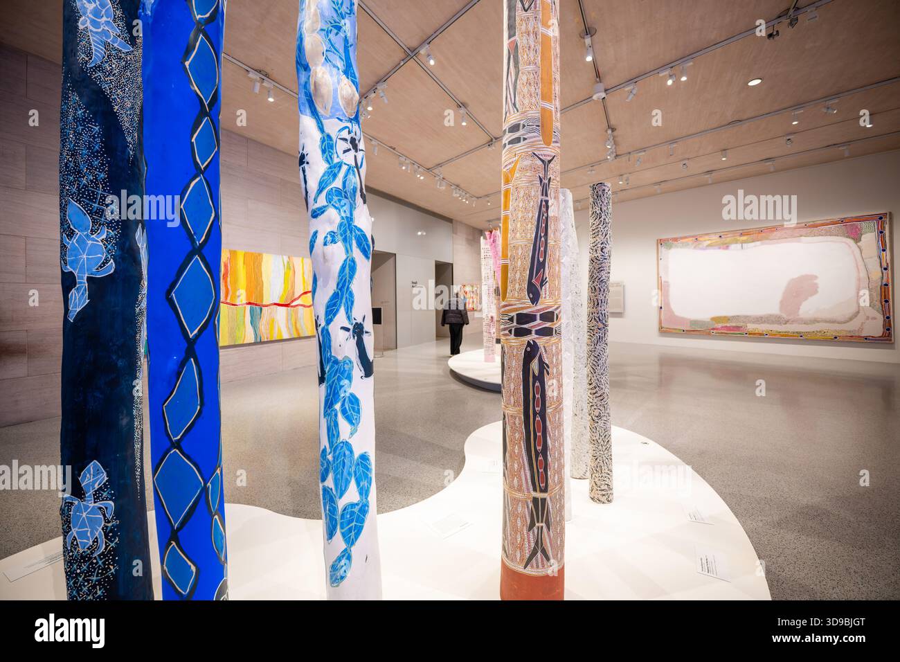 Australian indigenous memorial poles hi-res stock photography and ...