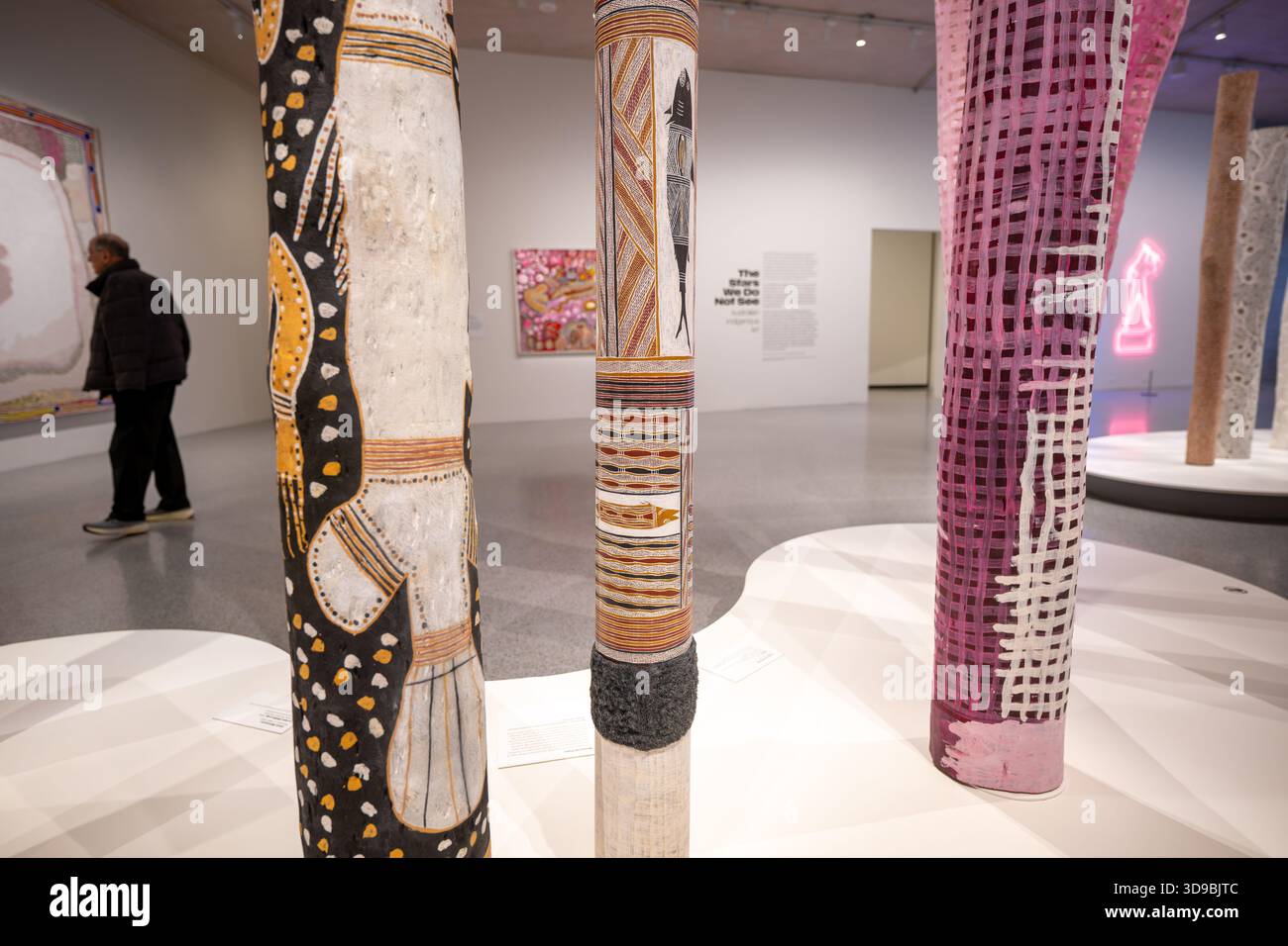 Australian indigenous memorial poles hi-res stock photography and ...