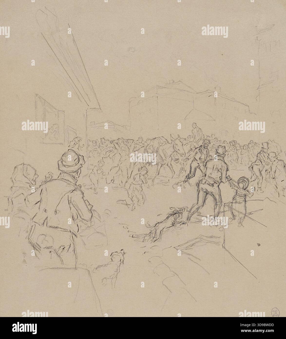 Drawing for Colomba: The bodies of the lawyer Barricini's two sons ...