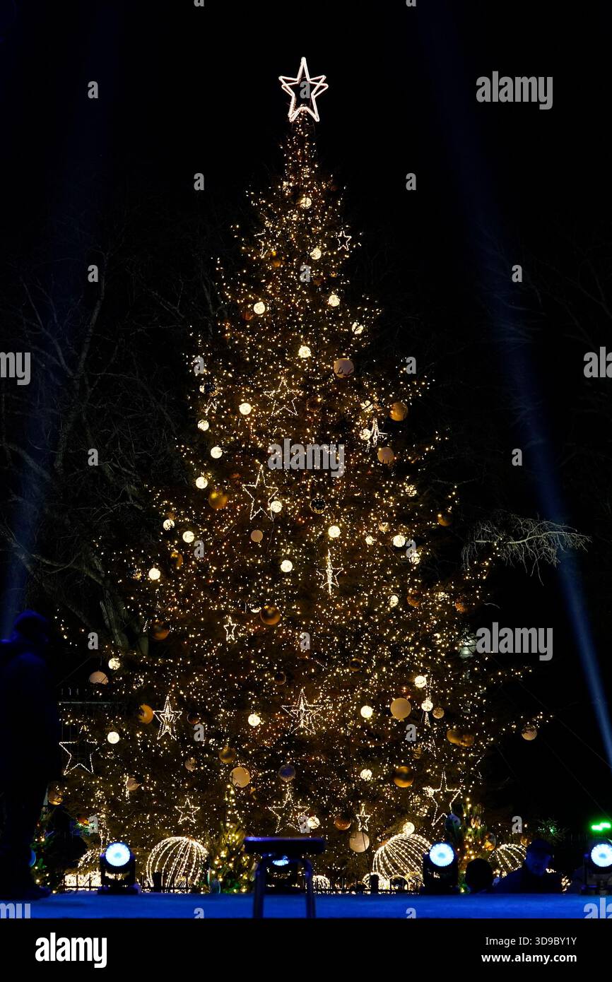 The National Christmas Tree is lit on the Ellipse, Thursday, Dec. 4 ...