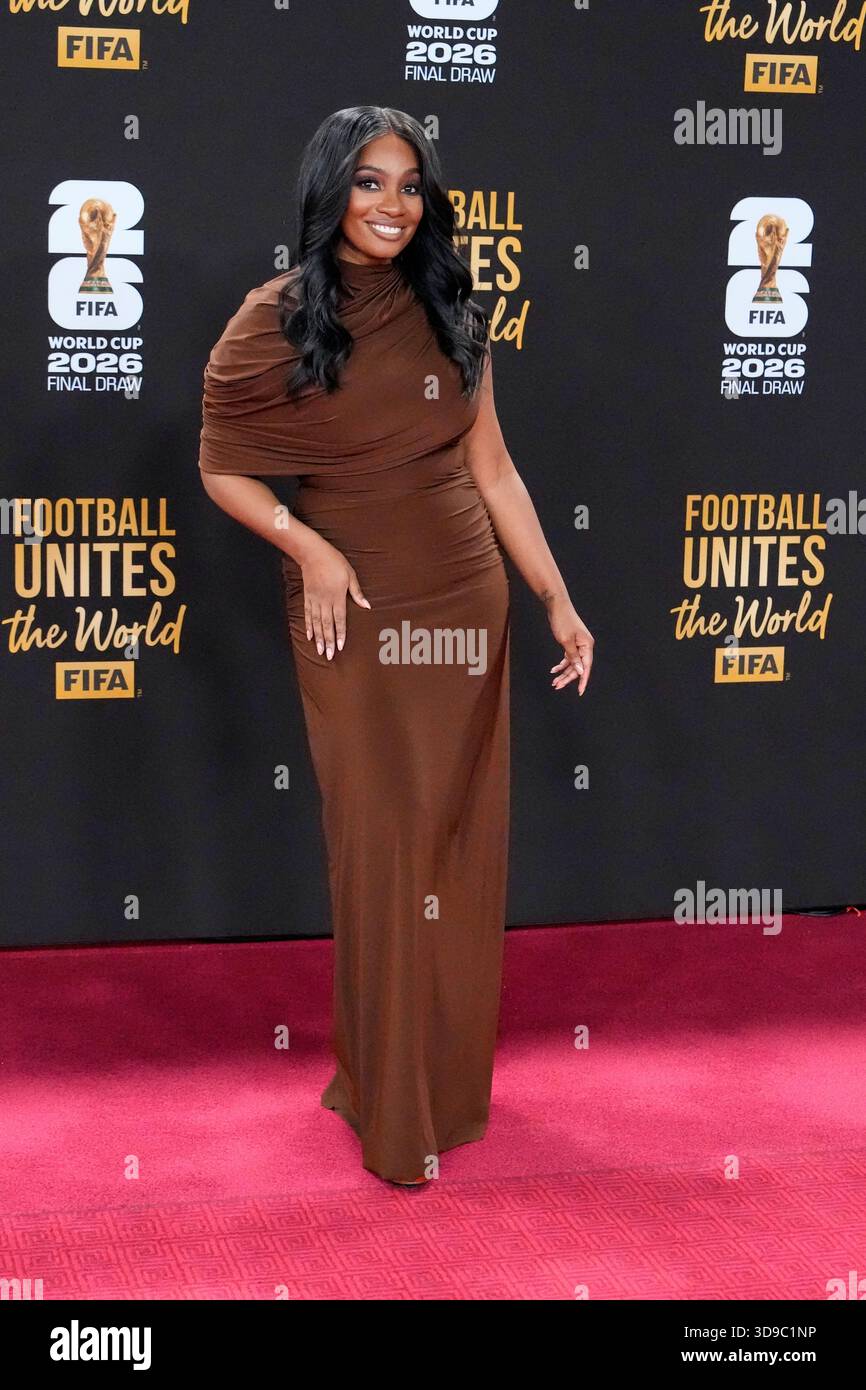 Broadcaster Samantha Johnson poses for a photo as she arrives on the ...