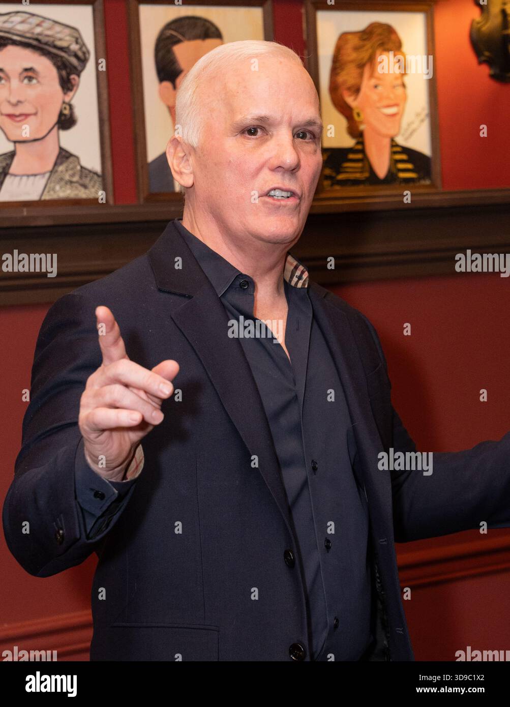 Scott Ellis speaks during unveiling of portrait of theater director ...