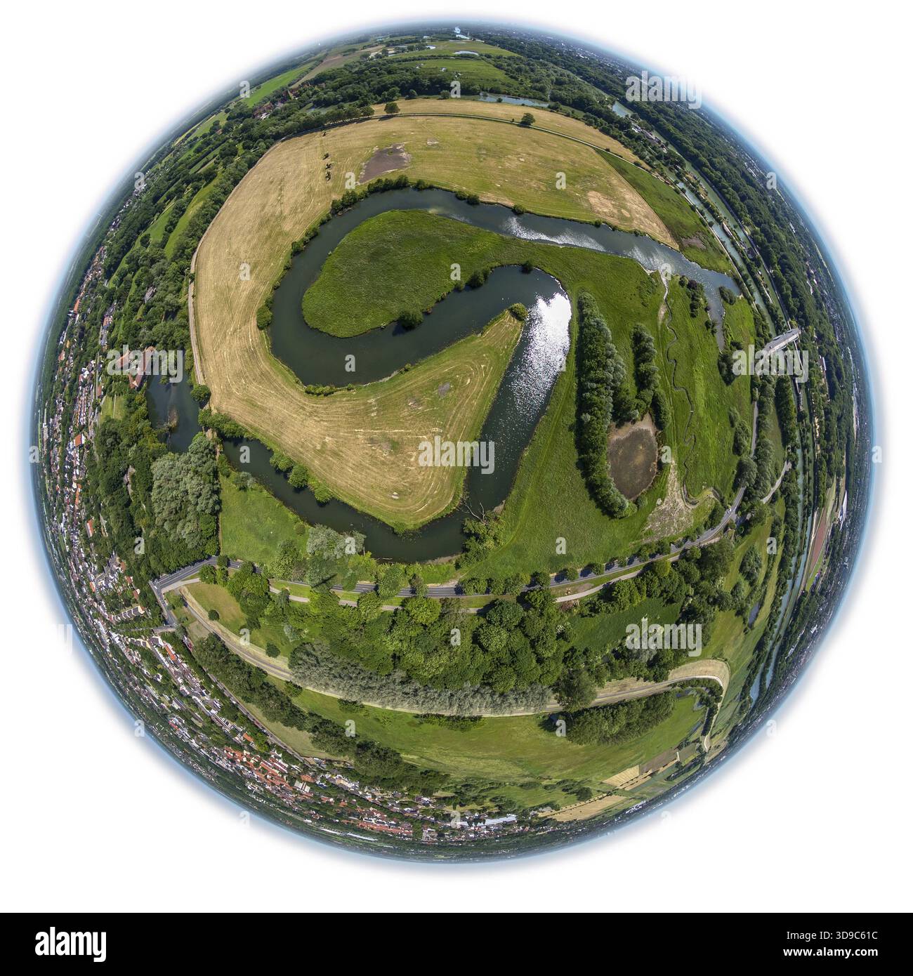 Floodplain aerial view Cut Out Stock Images & Pictures - Alamy