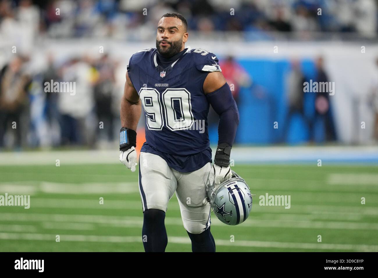 Dallas Cowboys defensive end Solomon Thomas runs on the field prior to ...