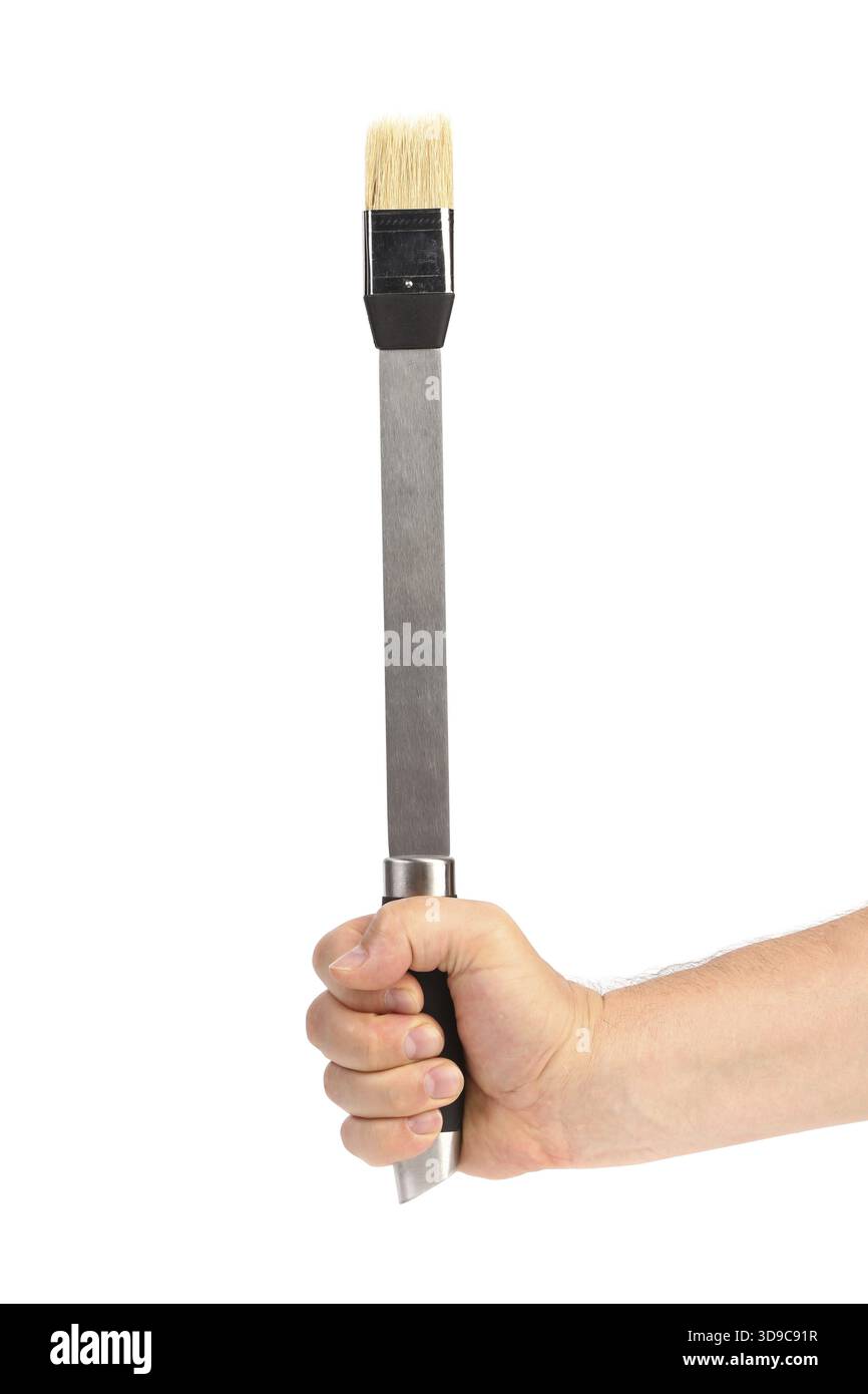 Hand brush against white Cut Out Stock Images & Pictures - Alamy