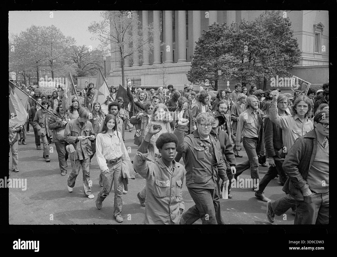 Crowd of peaceful protesters Black and White Stock Photos & Images - Alamy