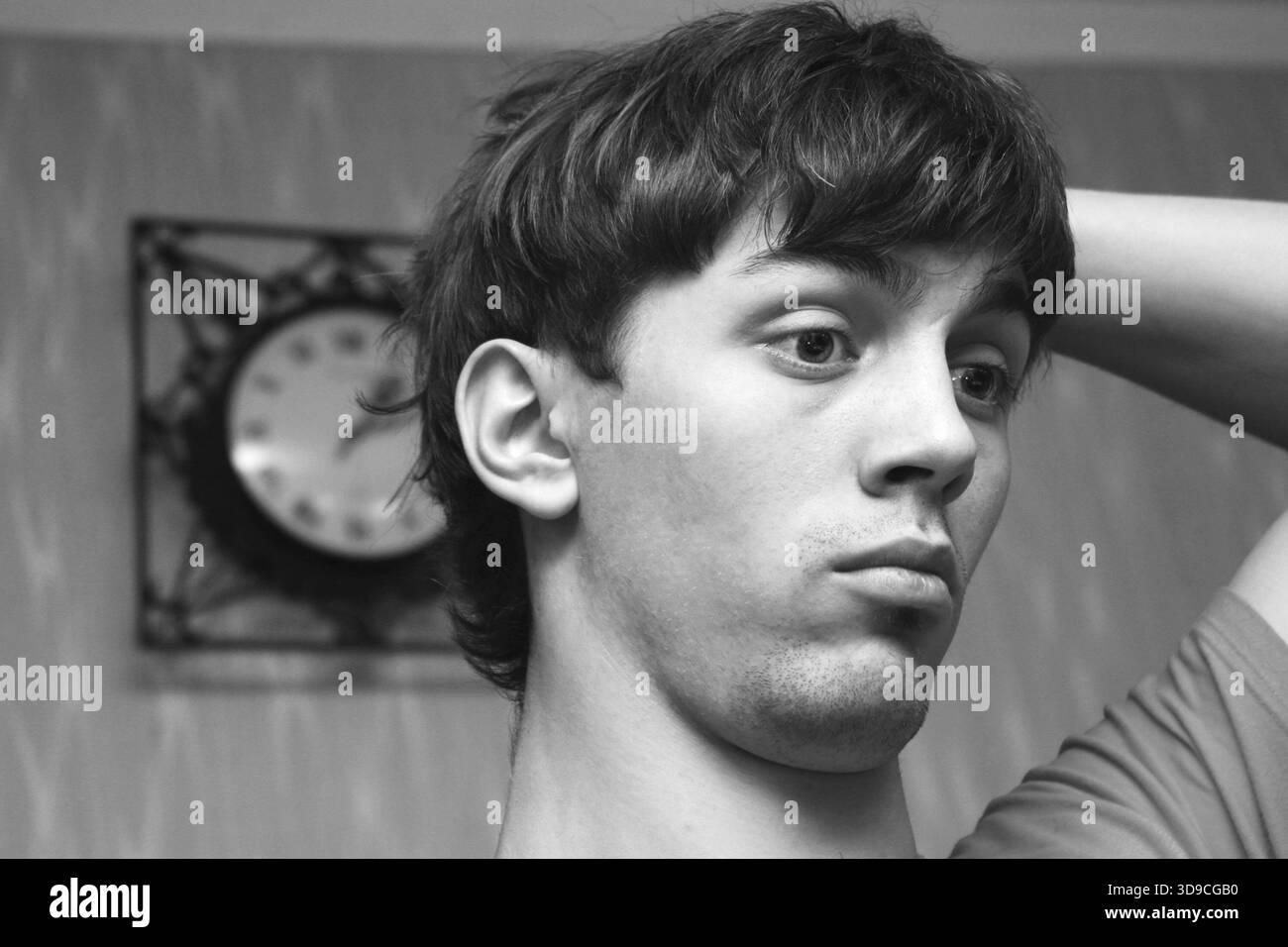 Tiredness depression Black and White Stock Photos & Images - Alamy
