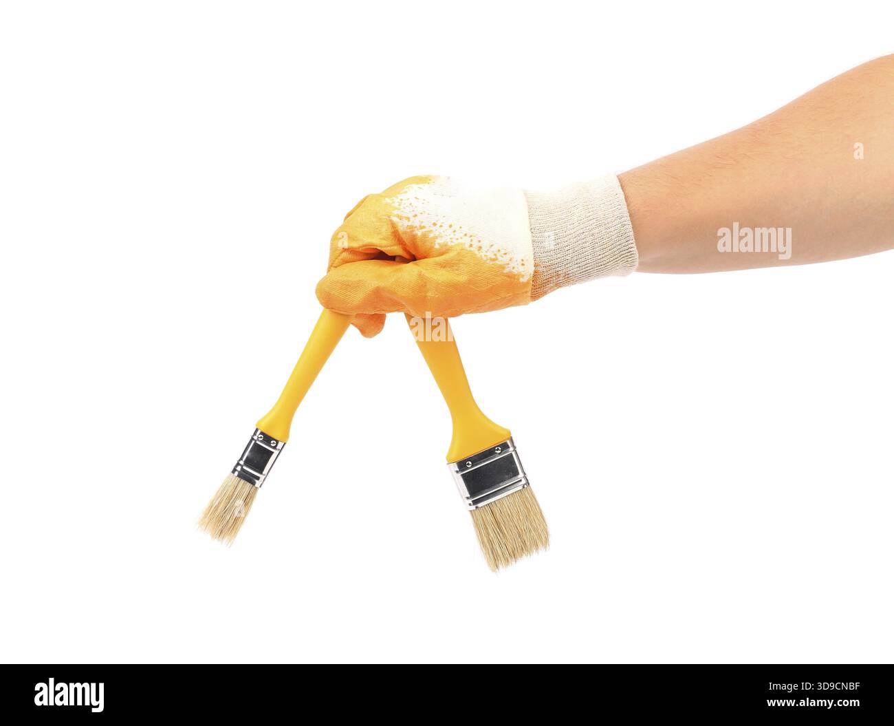 Hand brush against white Cut Out Stock Images & Pictures - Alamy