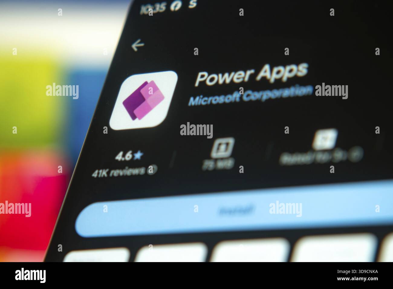 Power Apps displayed on a mobile app store with ratings and reviews ...