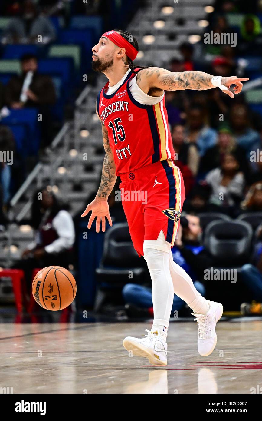 New Orleans Pelicans guard Jose Alvarado gestures in the second half of ...