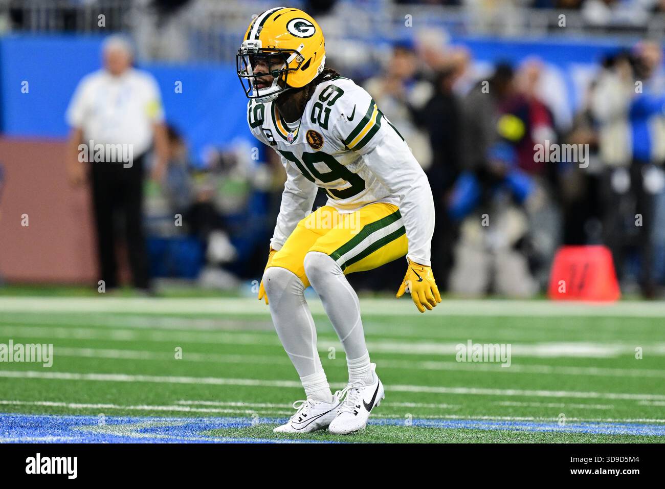Green Bay Packers safety Xavier McKinney runs in coverage during the ...