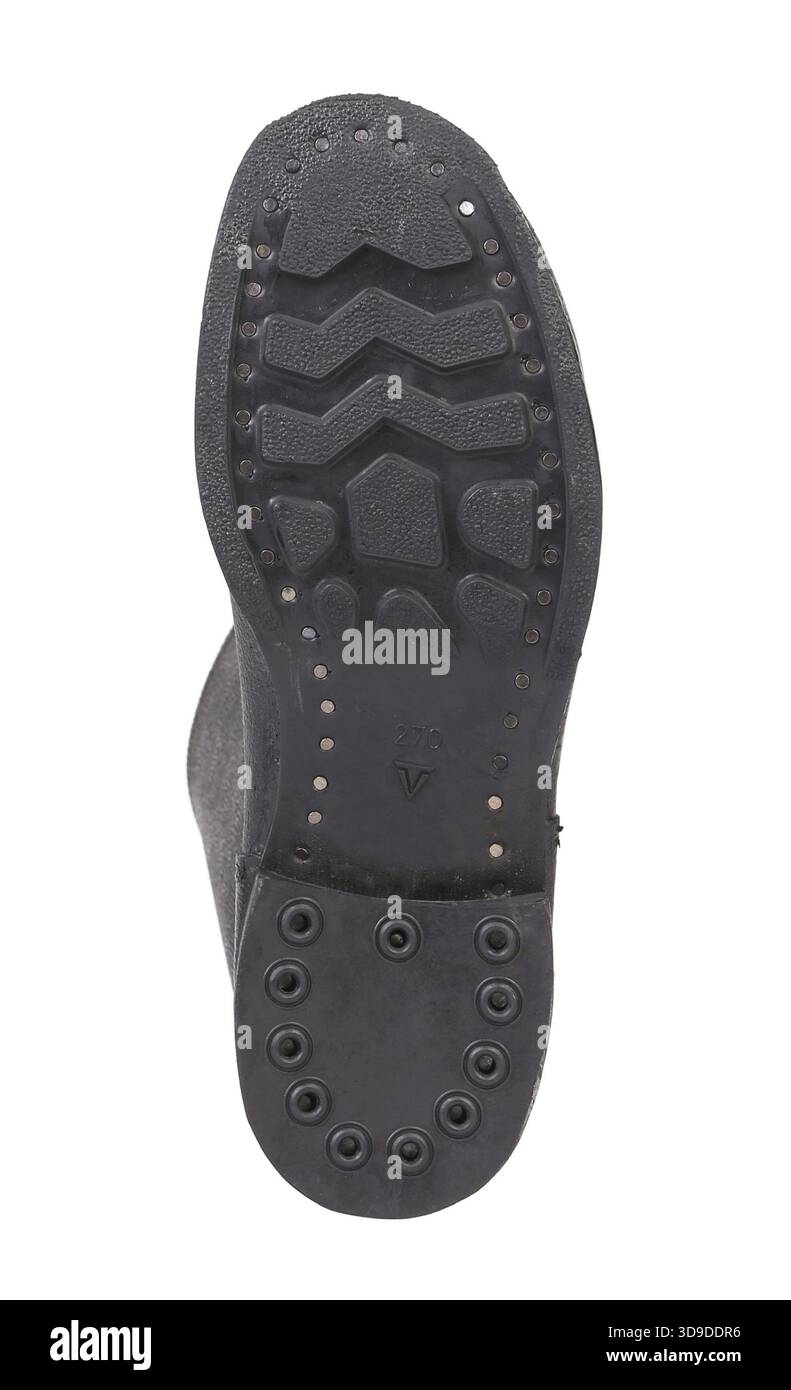 Black shoe sole. Isolated on white background Stock Photo - Alamy