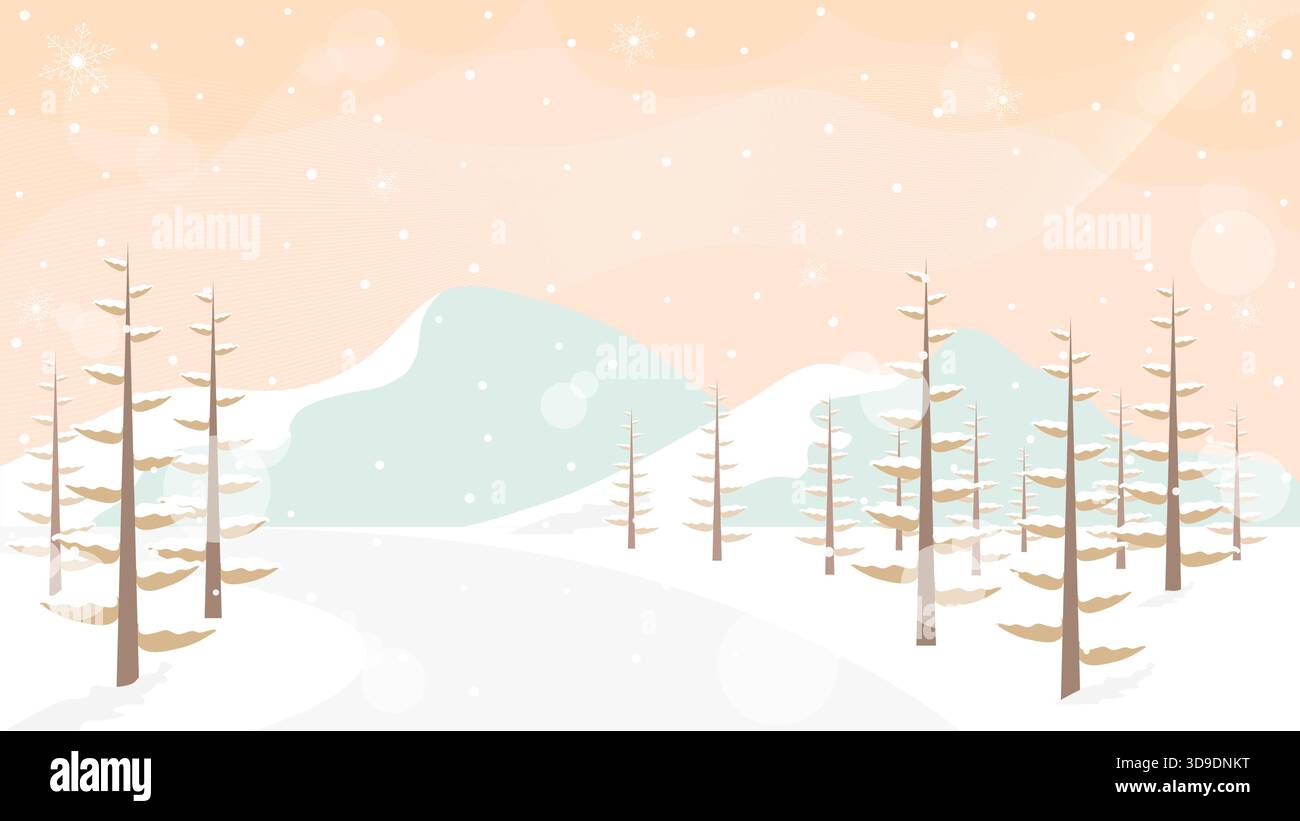 Tree fall on snowy Stock Vector Images - Alamy