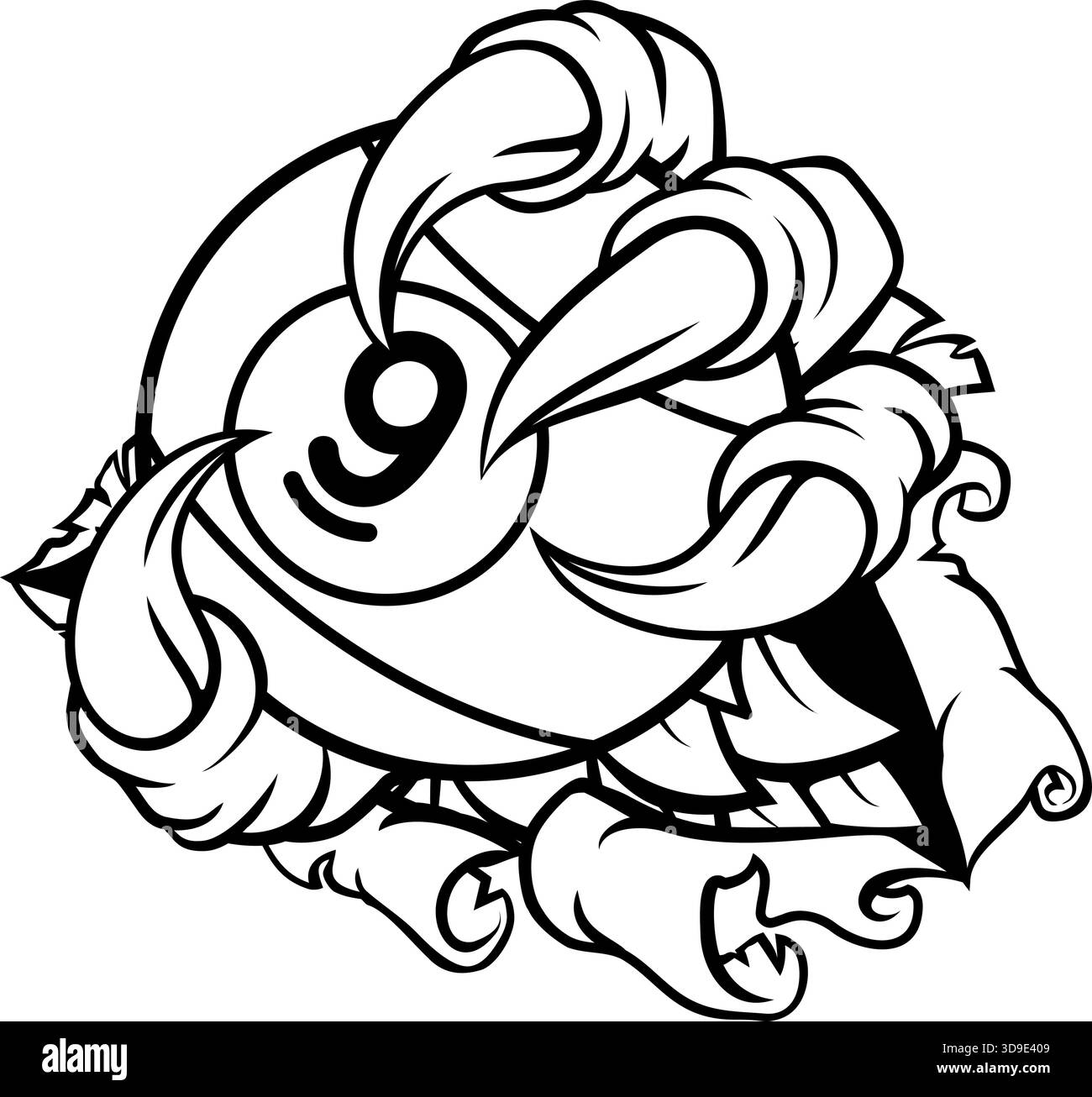 Claw Hand and 9 Ball Nine Ball Pool Cartoon Mascot Stock Vector Image ...