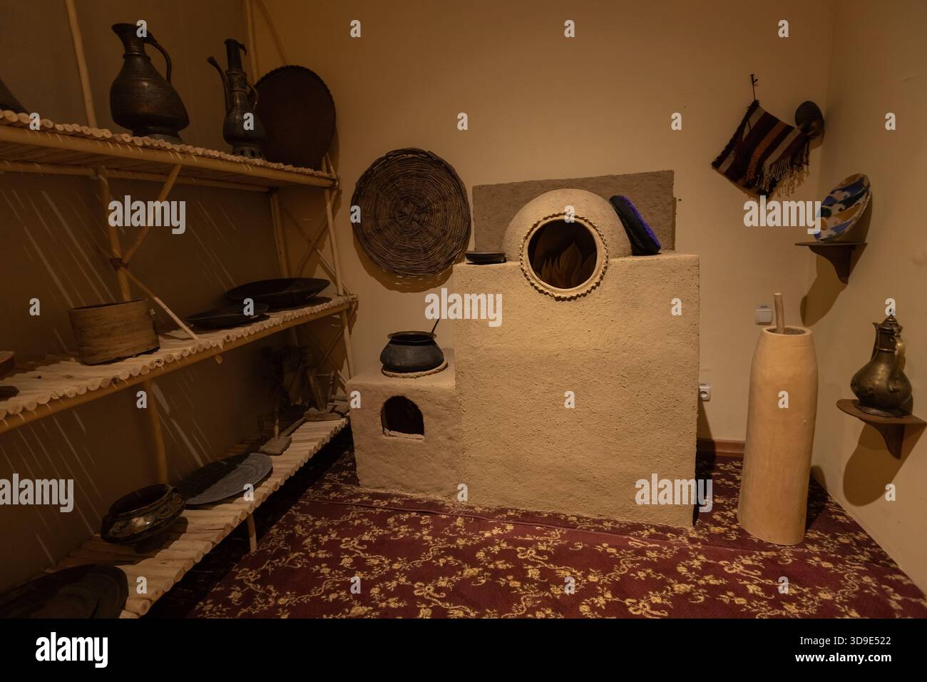 Traditional kitchen interior and utensils in Rudaki Historical Museum ...