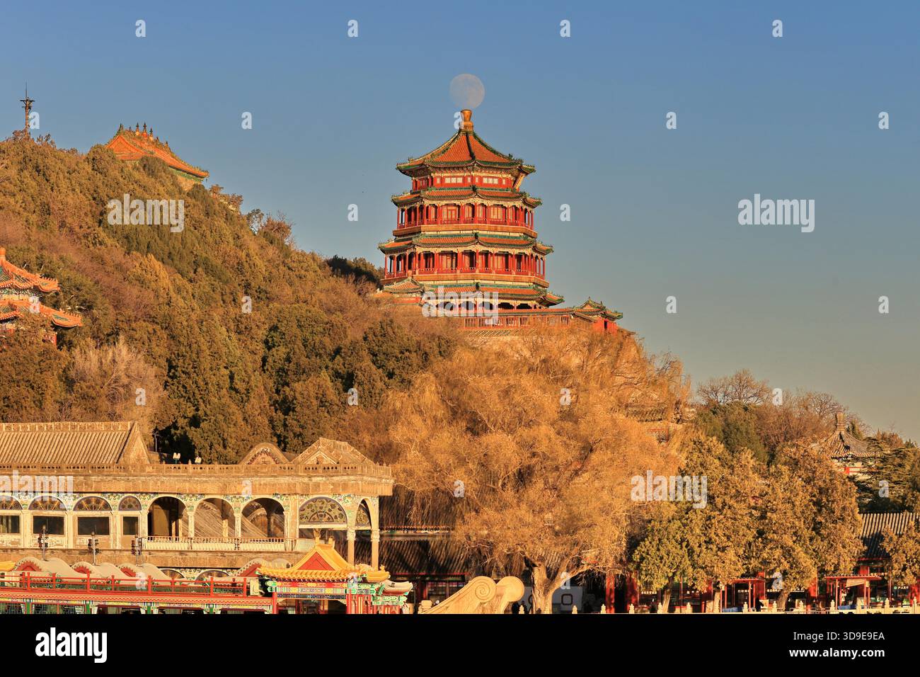 A super moon is seen over the Summer Palace in Beijing, China, 3 ...
