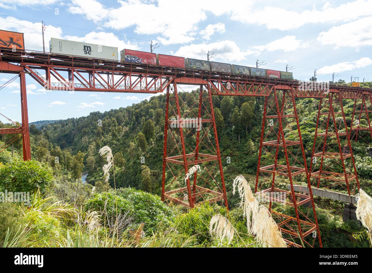 The Makatote Viaduct (Bridge 179) takes the North Island Main Trunk ...