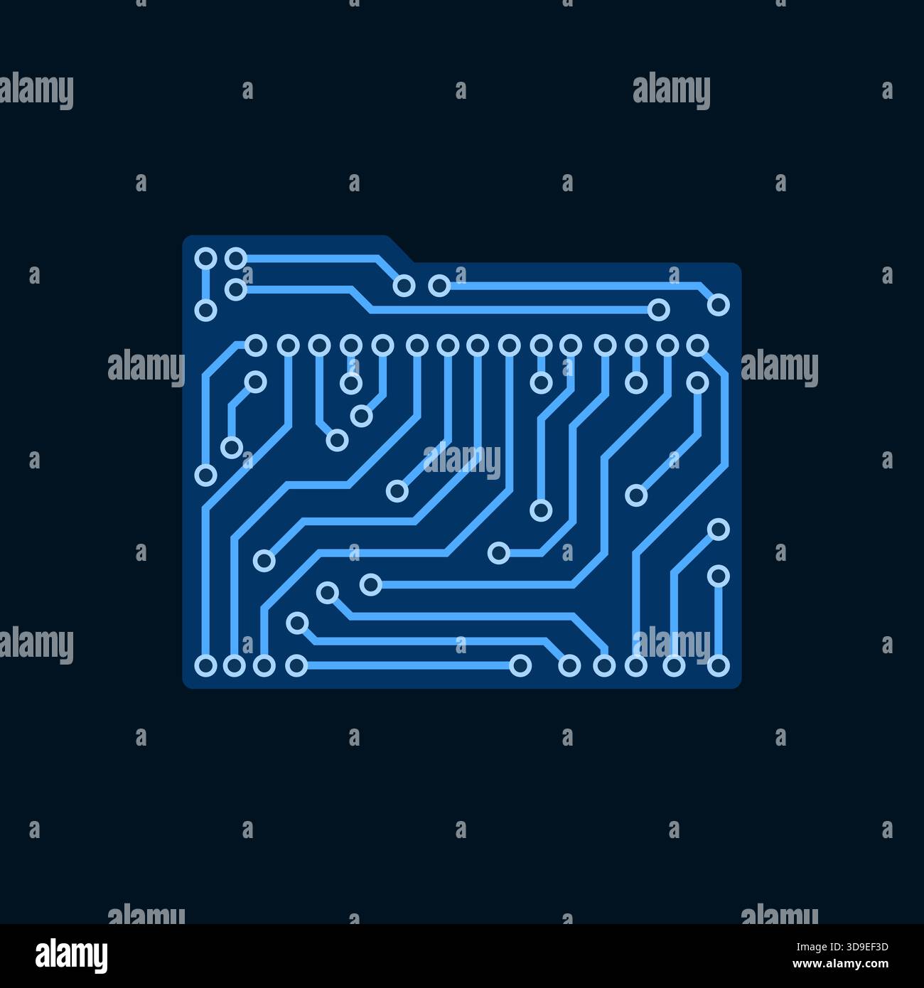 Printed circuit board shaped like a computer folder: file storage and ...