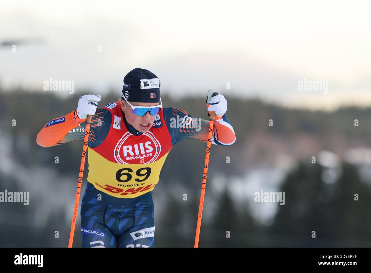 Trondheim 20251205. Lars Heggen in sprint prologue classic style during ...