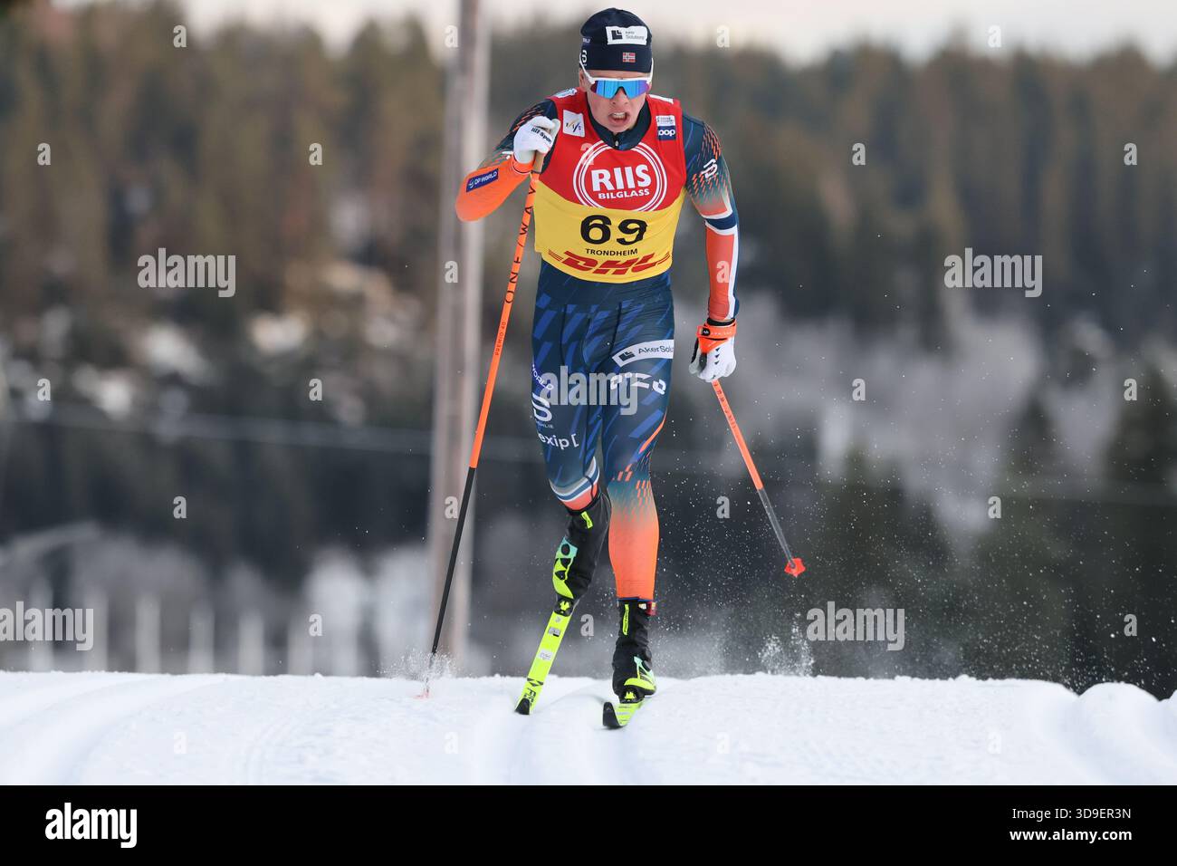 Trondheim 20251205. Lars Heggen in sprint prologue classic style during ...