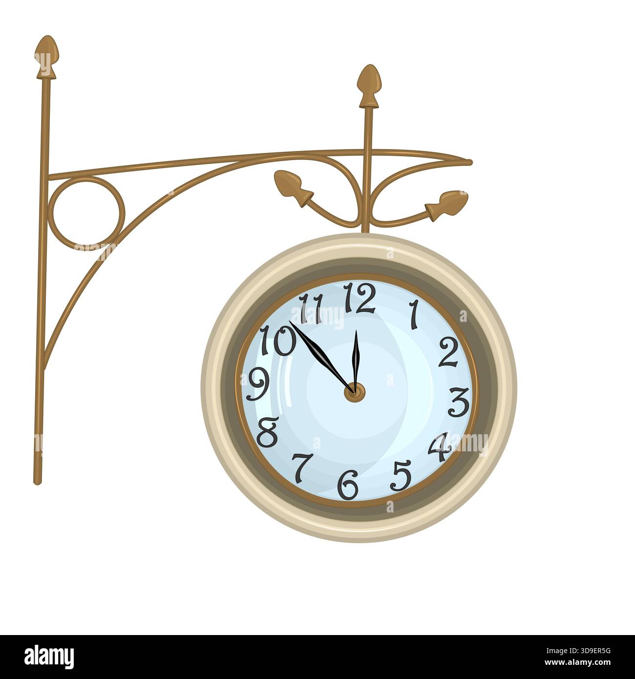 Vintage railway station wall clock Stock Vector Images - Alamy