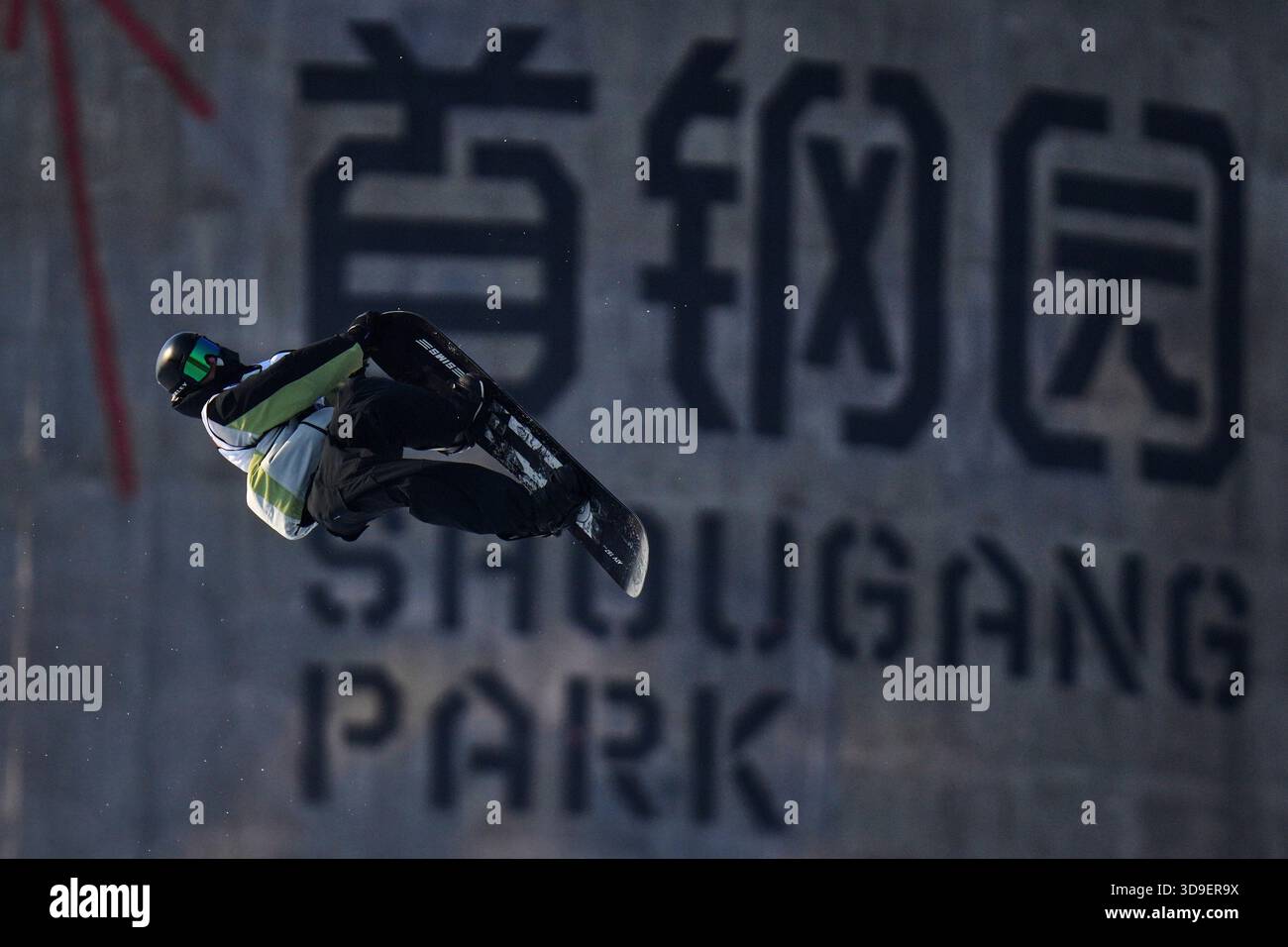Lyon Farrell, of New Zealand competes in the men's snowboard big air ...