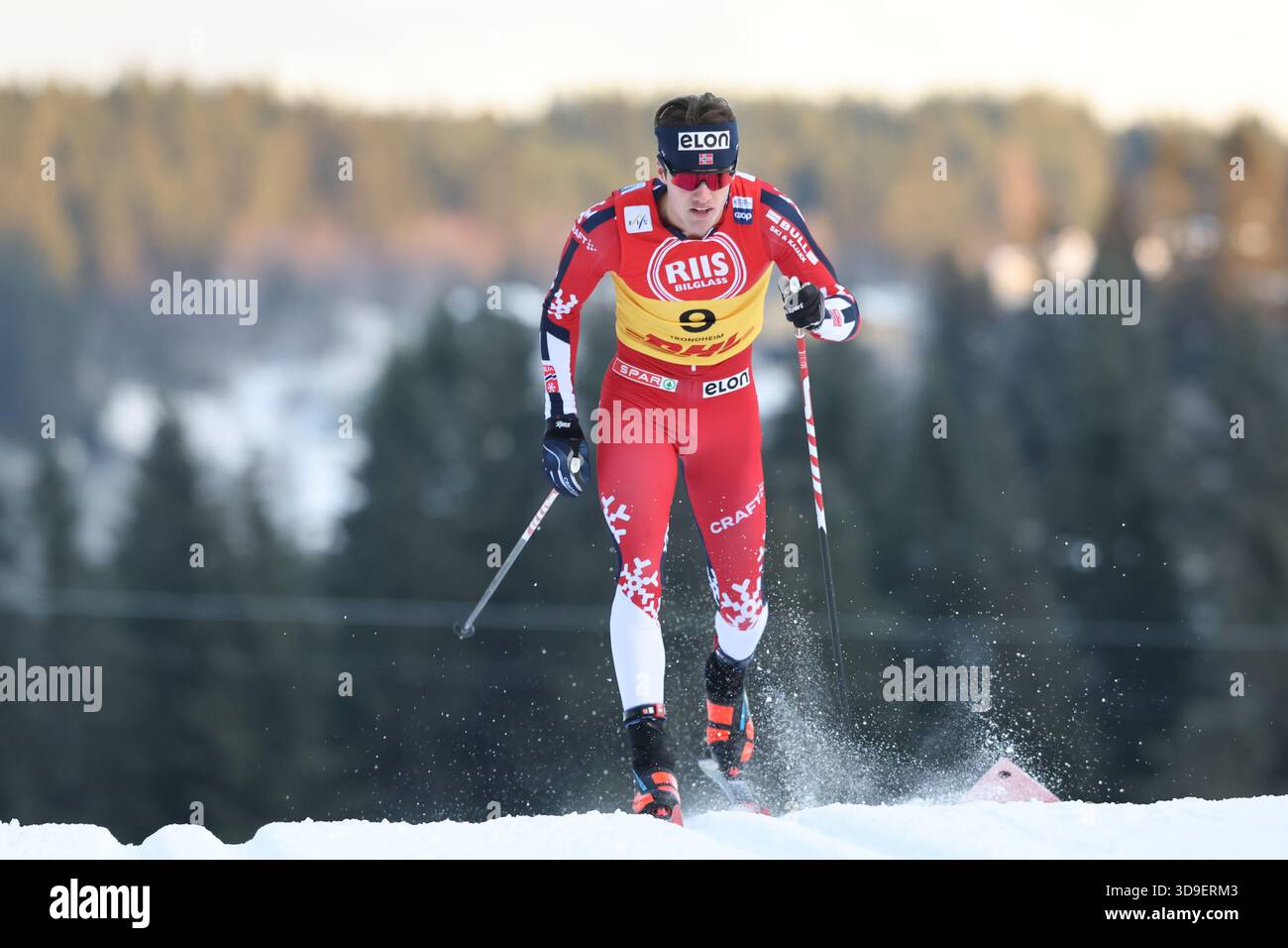 Trondheim 20251205. Aleksander Eide Holmboe in sprint prologue classic ...