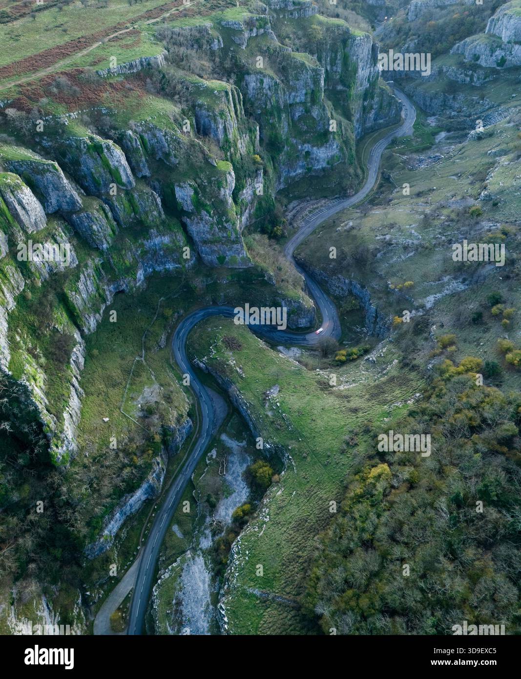 Cheddar gorge winding road hi-res stock photography and images - Alamy