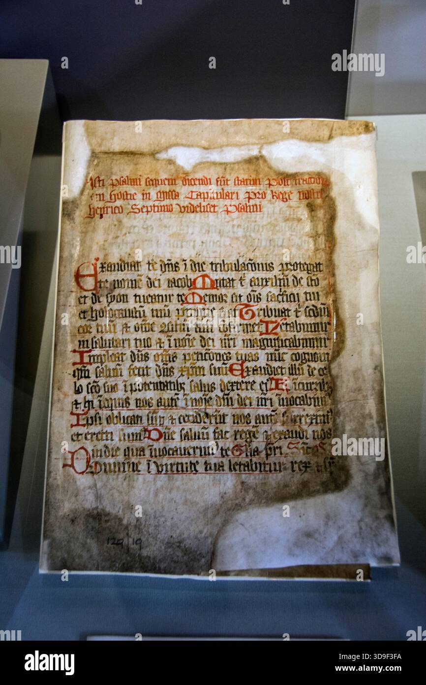 Historical resource, a copy of the book of Psalm from the bible c1500 ...