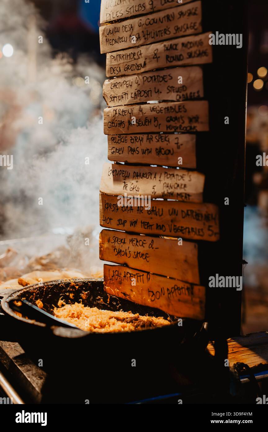 Traditional Latvian Food at Riga Christmas Market in Doma Laukums Stock ...