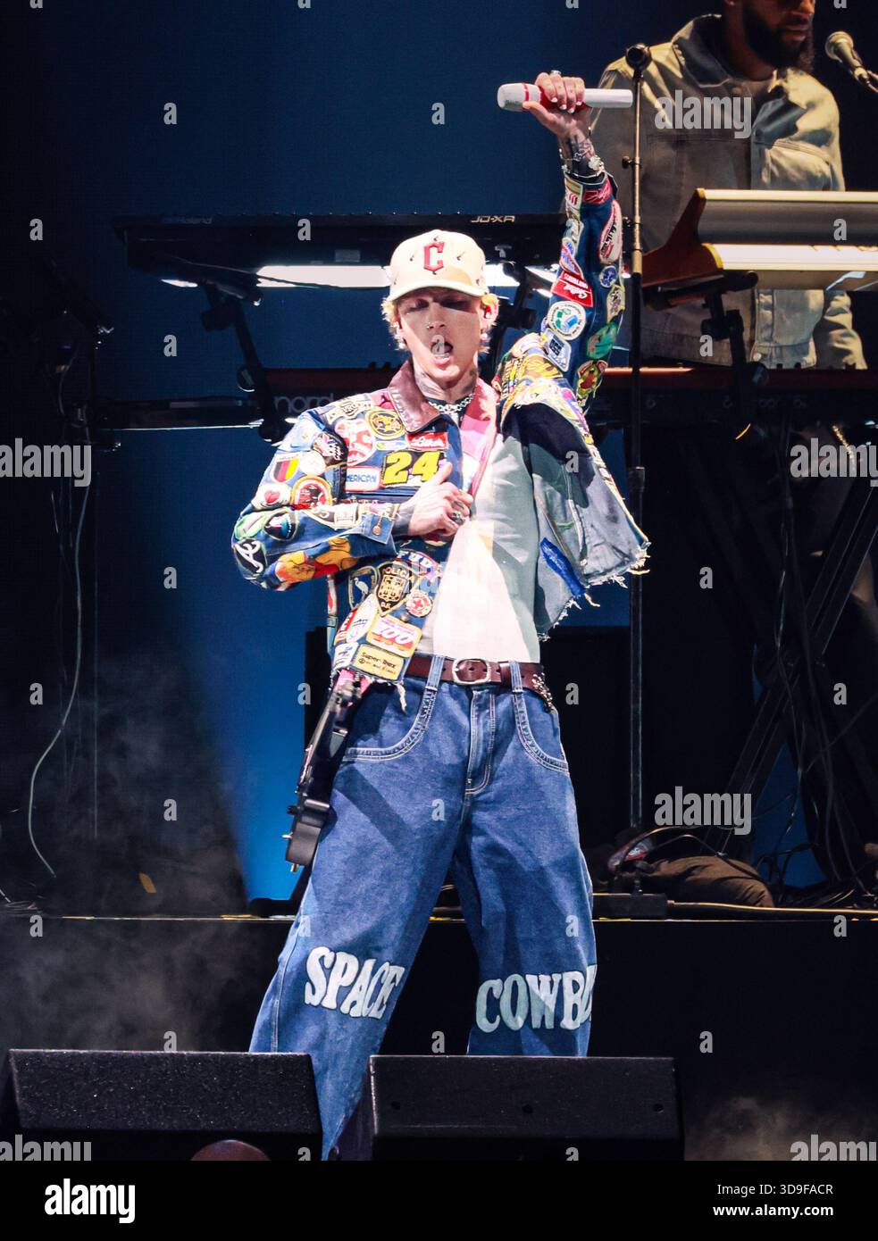 Colson Baker, known as MGK performs during iHeartRadio 106.1 KISS FM's ...