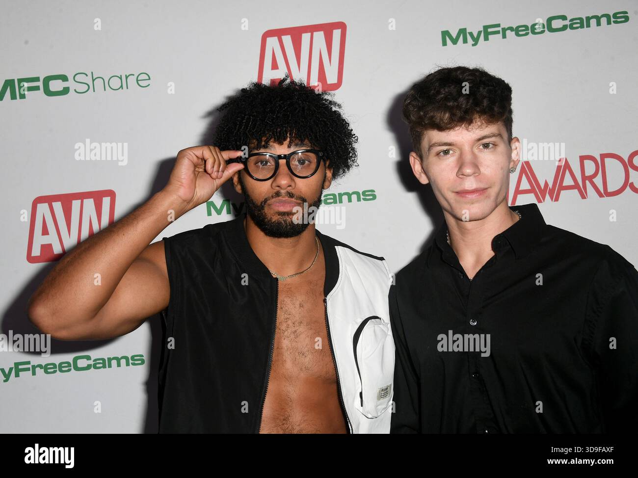 Adult Film Actors Tony Genius and Drake Von attend the 2026 AVN ...