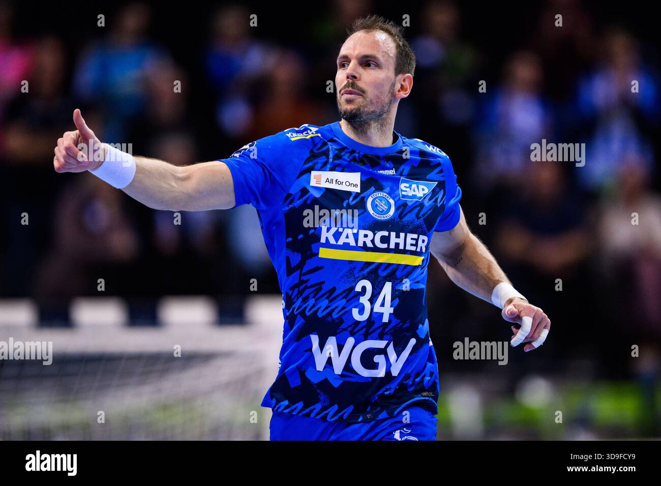 04 December 2025, Baden-Württemberg, Stuttgart: Handball: 1st ...
