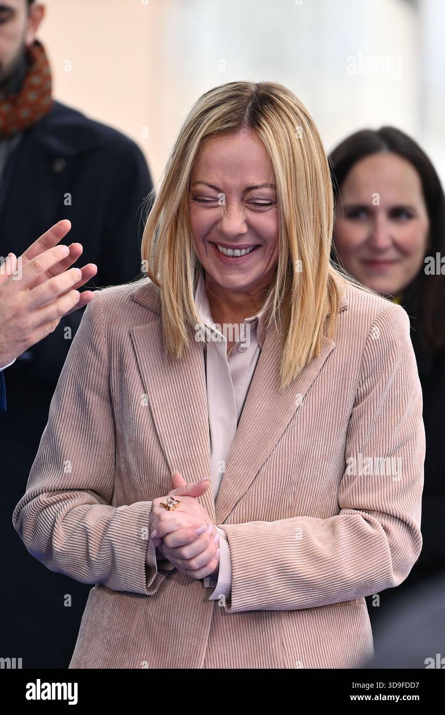 Giorgia Meloni chairman of the board during the inauguration ceremony ...