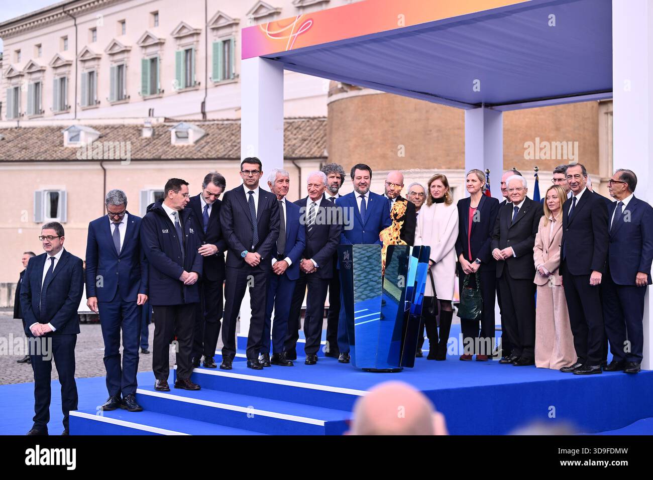 During the inauguration ceremony of the Olympic Flame Relay for the Milan-Cortina 2026 Winter ...
