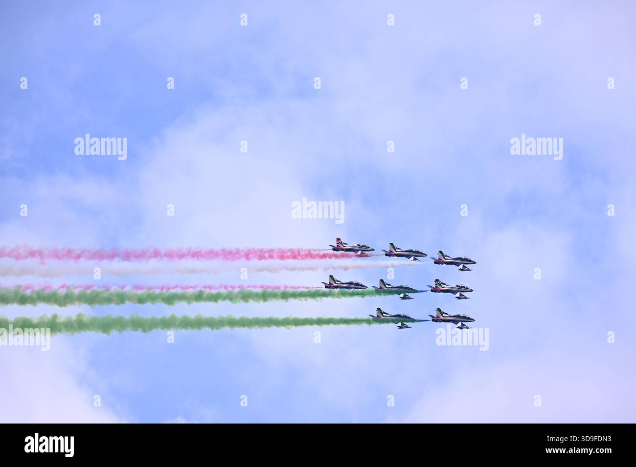 Frecce Tricolori during the inauguration ceremony of the Olympic Flame ...