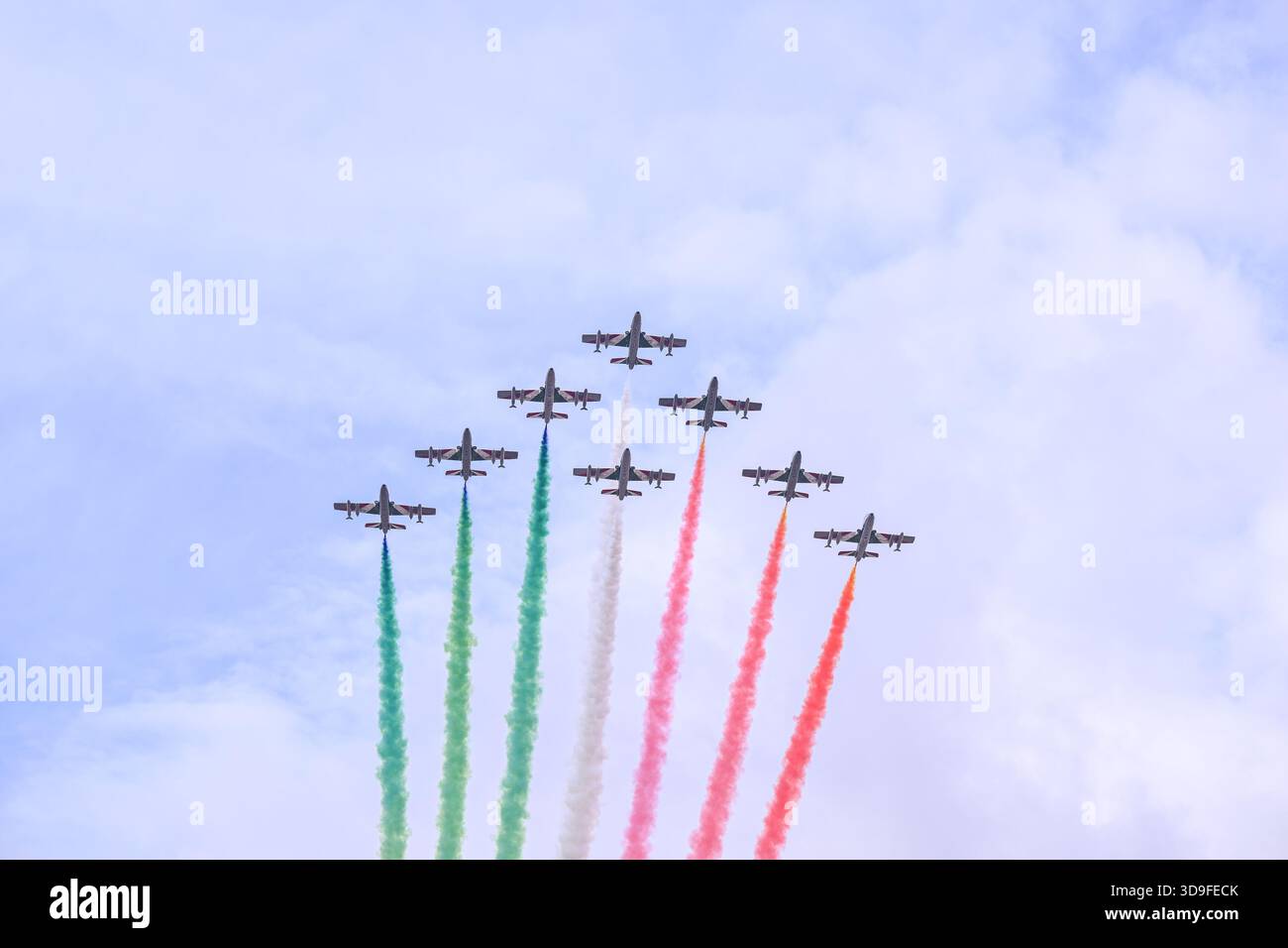 Frecce Tricolori during the inauguration ceremony of the Olympic Flame ...