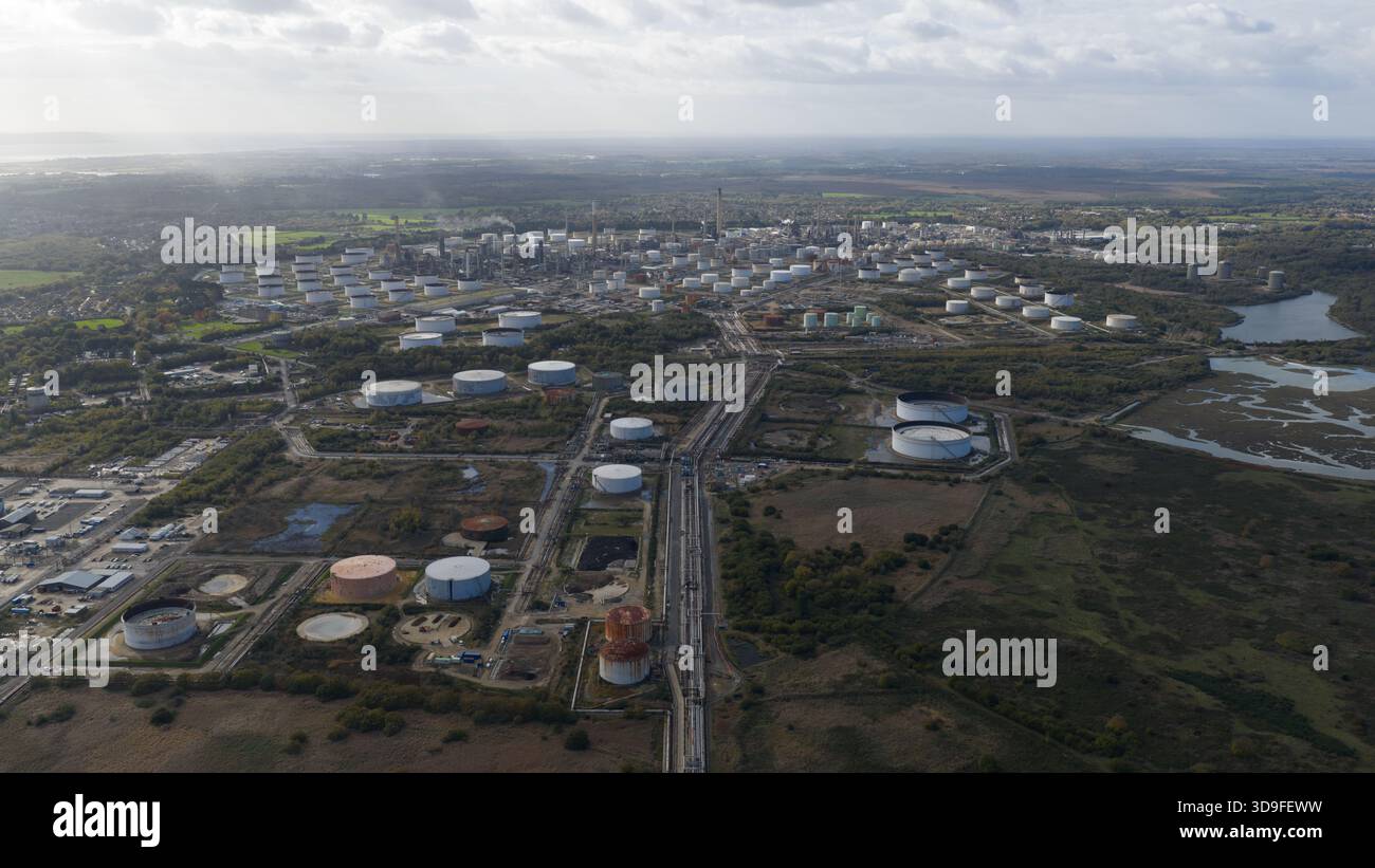 Fawley Refinery Industrial Complex Aerial Overview Stock Photo - Alamy