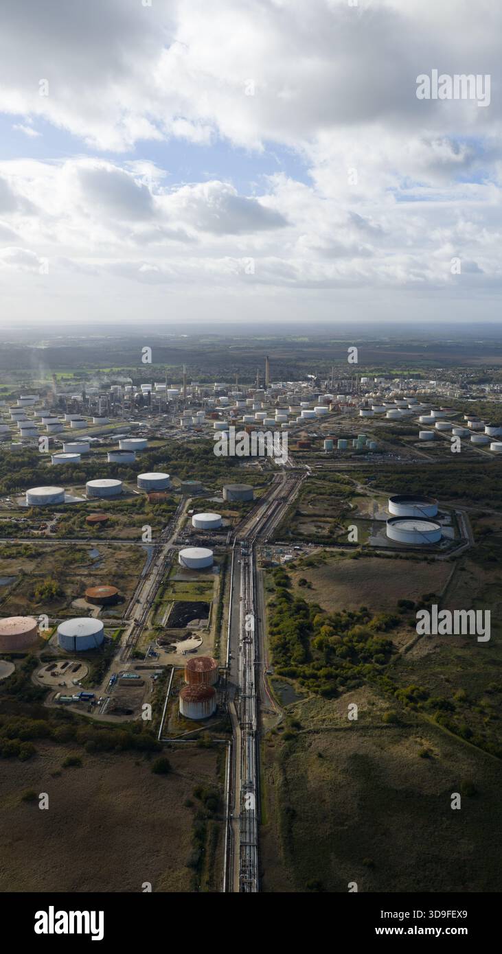 Fawley Refinery Industrial Complex Aerial Overview Stock Photo - Alamy
