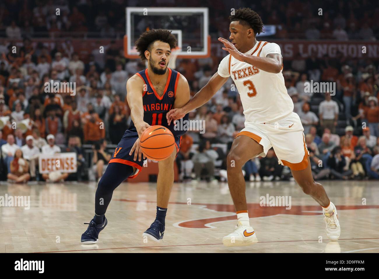 AUSTIN, TX - DECEMBER 03: Forward Devin Tillis #11 of the Virginia ...