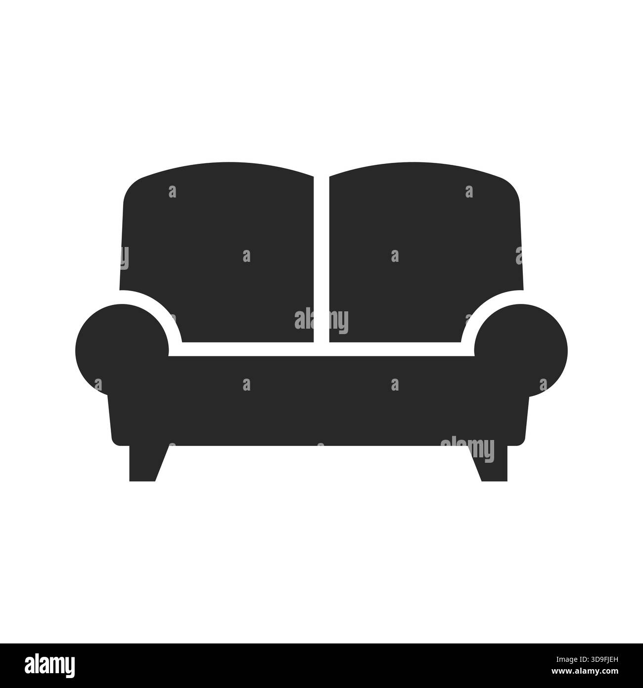 Sofa black symbol on Cut Out Stock Images & Pictures - Alamy