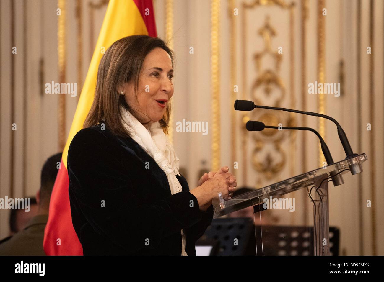 The Minister of Defense, Margarita Robles, during the ceremony for the ...