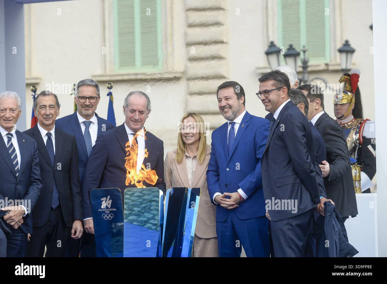 Rome Inauguration ceremony of the Olympic Flame Relay in the Quirinale ...