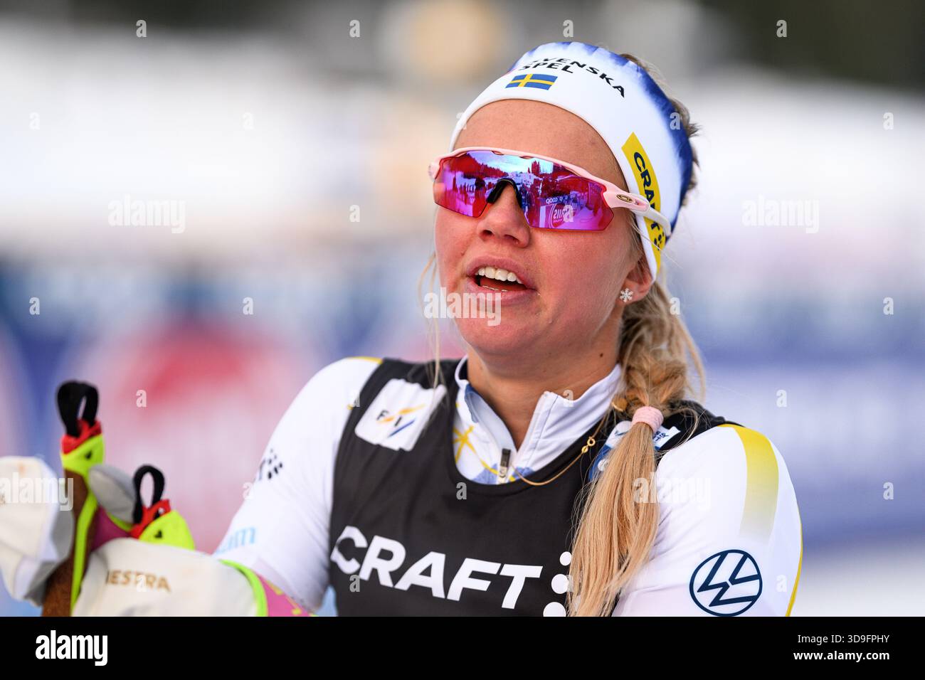 251205 Emma Ribom?of Sweden after competing in the women's sprint semi ...